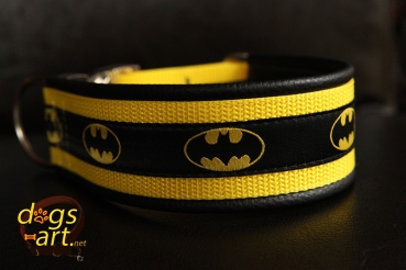 dogs-art.net - big-dog batman easy release alu buckle leather collar