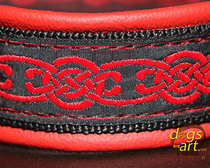 dogs-art.net - dogs-art celtic knot martingale leather collar